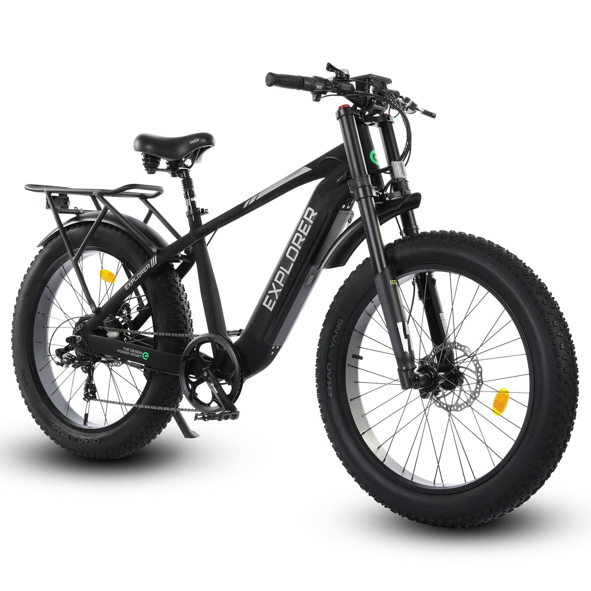 Ecotric Explorer 26 Inch 48v Fat Tire Electric Bike With Rear Rack